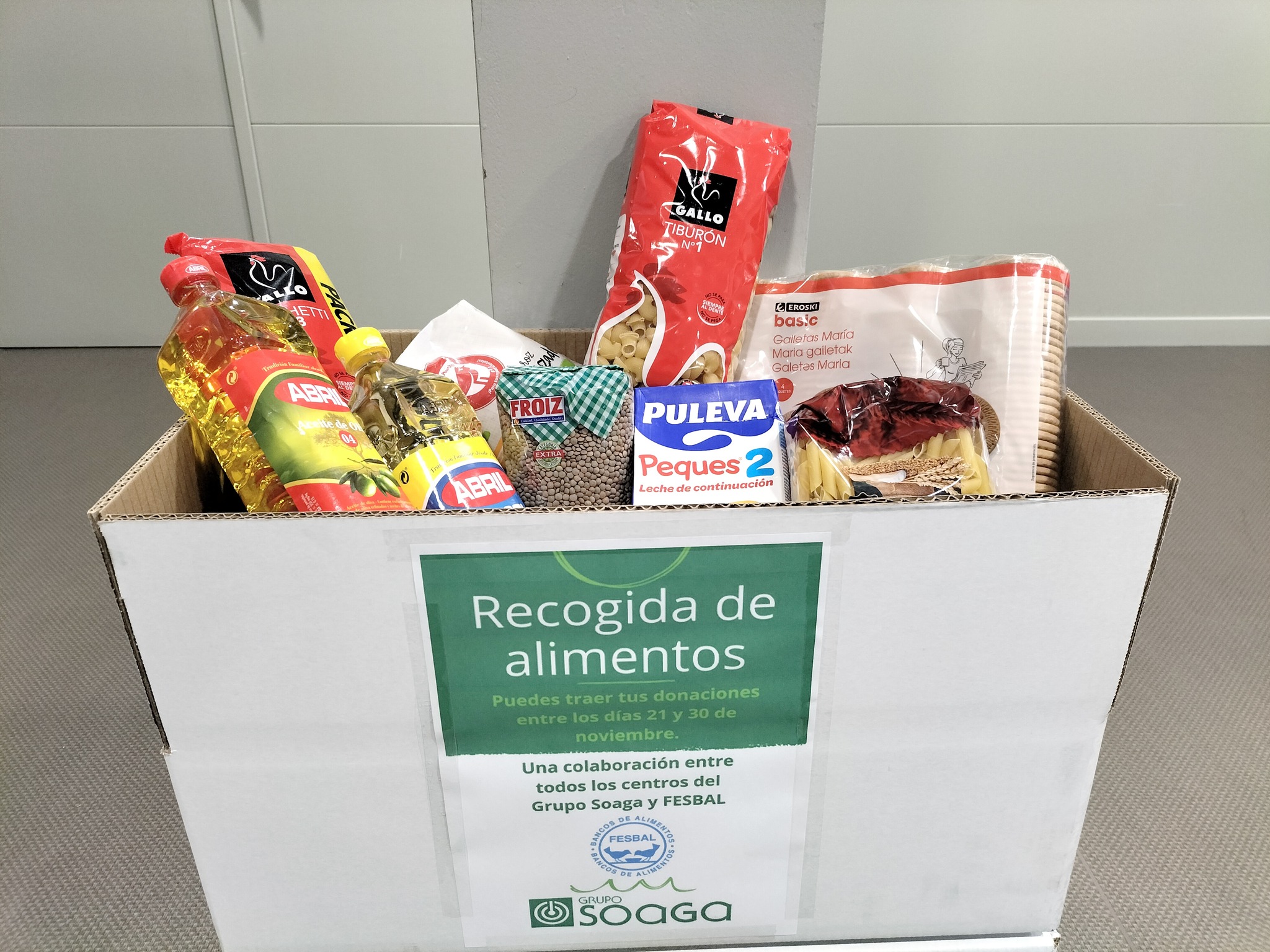 Recogida solidaria de alimentos del Grupo Soaga